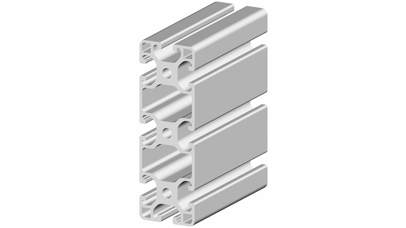 RS PRO Silver Aluminium Profile Strut, 120 x 40 mm, 8mm Groove, 3000mm ...