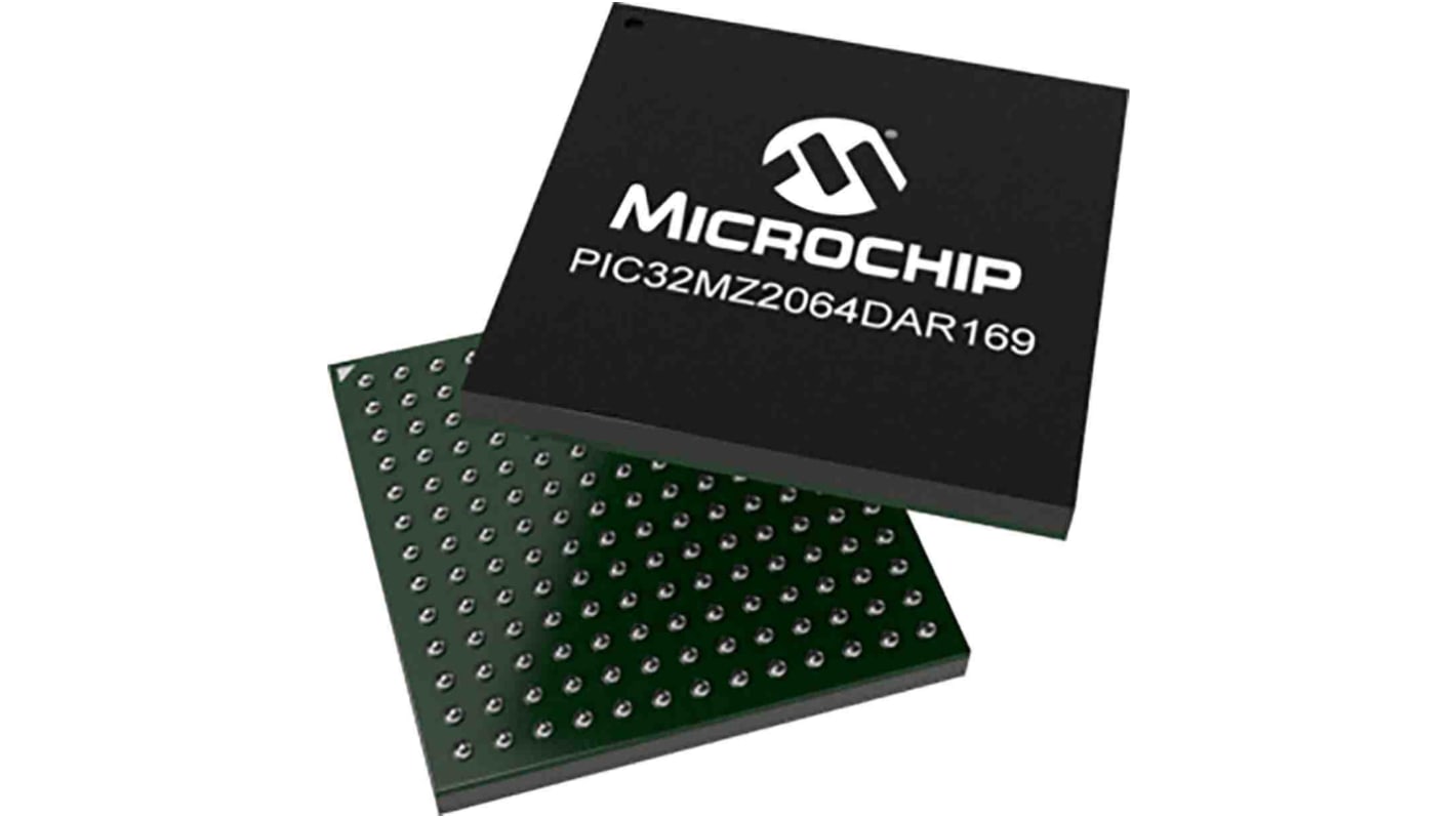 Microchip PIC32MZ2064DAR169-I/6J, 32bit MIPS32® MicroAptiv™ Microcontroller, PIC32MZ, 200MHz ...
