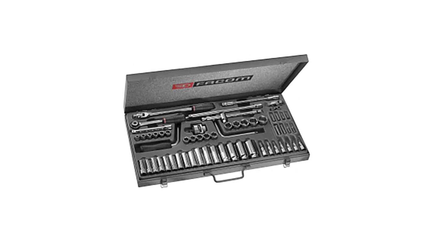 J.451EP | Facom 57-Piece Metric 3/8 in Deep Socket/Standard Socket/Bit ...