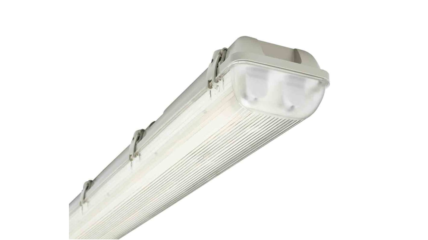 RS PRO 72 W Fluorescent Batten Light, 230 V Batten Damp Proof Light, 2 ...