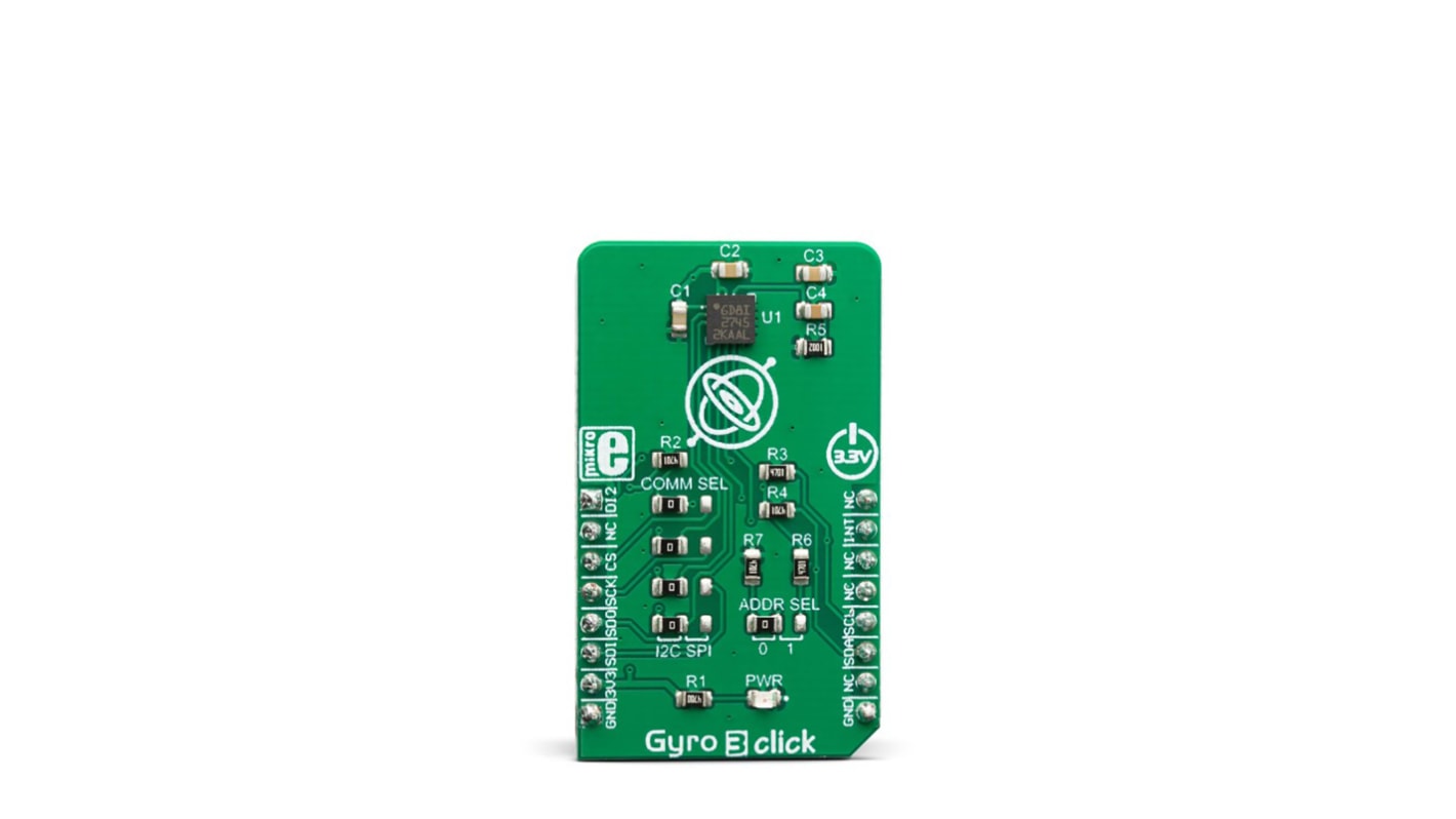 MIKROE-3449 | MikroElektronika Gyro 3 Click for I3G4250 | RS