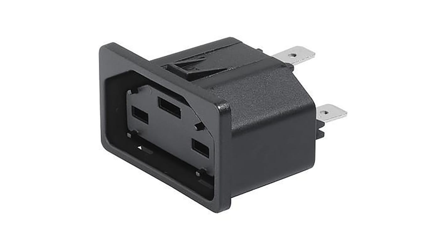 3-101-785 | Schurter Panel Mount IEC Connector Socket, 8.8A, 294 V | RS