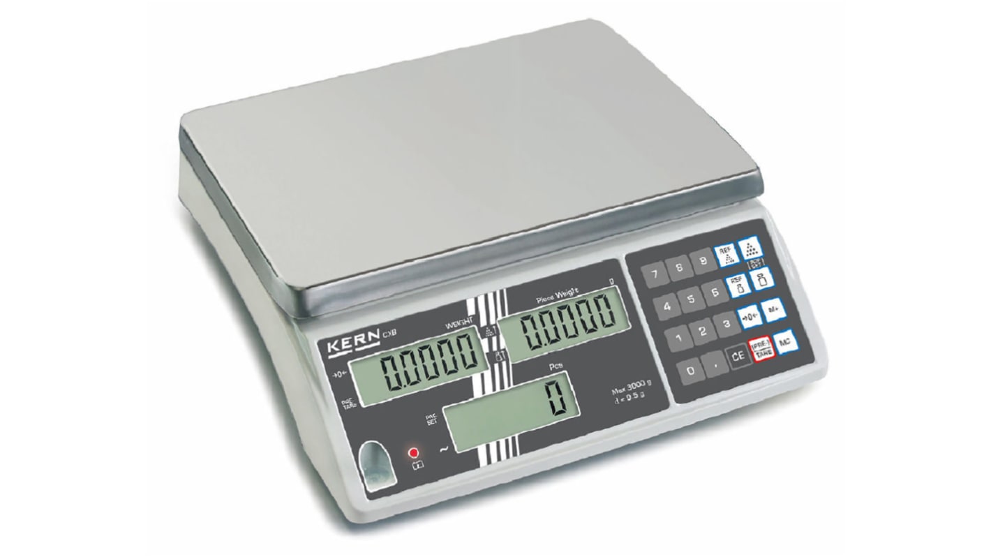 CXB 3K0.2 + Calibration | Kern CXB 3K0.2+C Counting Weighing Scale, 3kg ...