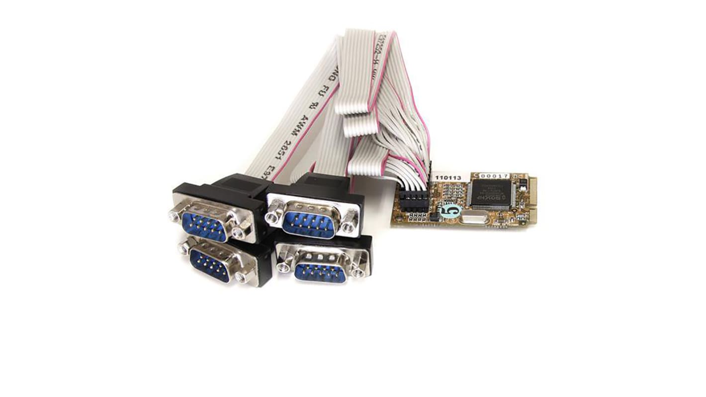 MPEX4S552 | StarTech.com 4 Port Mini PCI RS232 Serial Card | RS