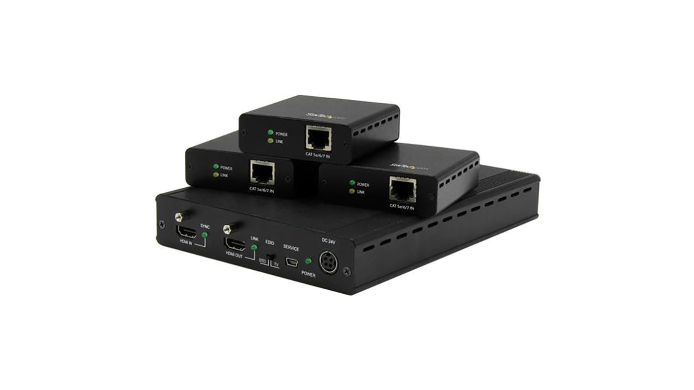 ST124HDBT | StarTech.com 4 Port HDMI over CATx HDMI Extender 35m, 4096 ...