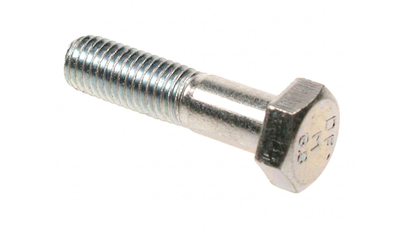 RS PRO Bright Zinc Plated Steel Hex, Hex Bolt, M24 x 150mm | RS