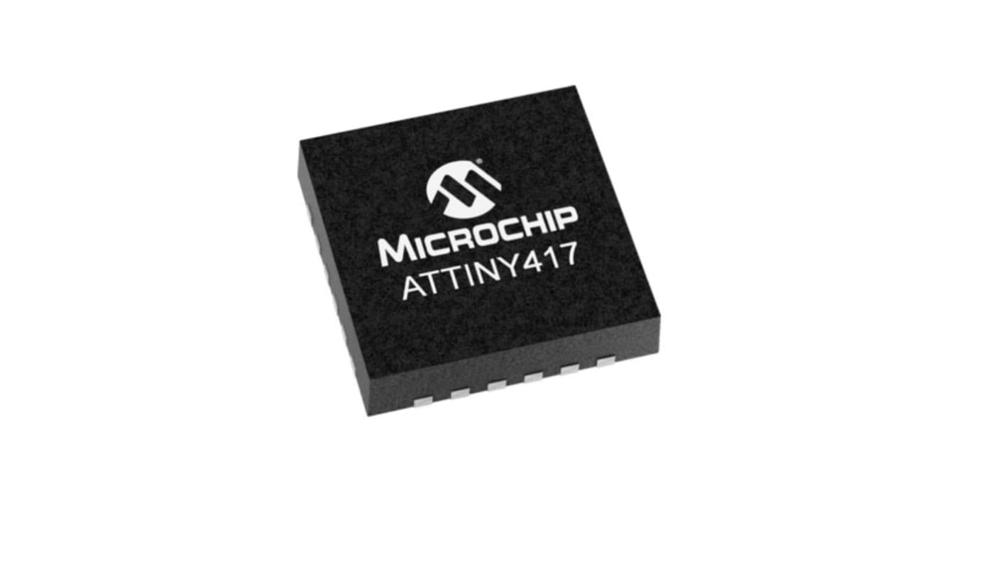 Microchip ATTINY417-MN, 8bit AVR Microcontroller, ATtiny417, 20MHz, 4 kB Flash, 24-Pin VQFN | RS