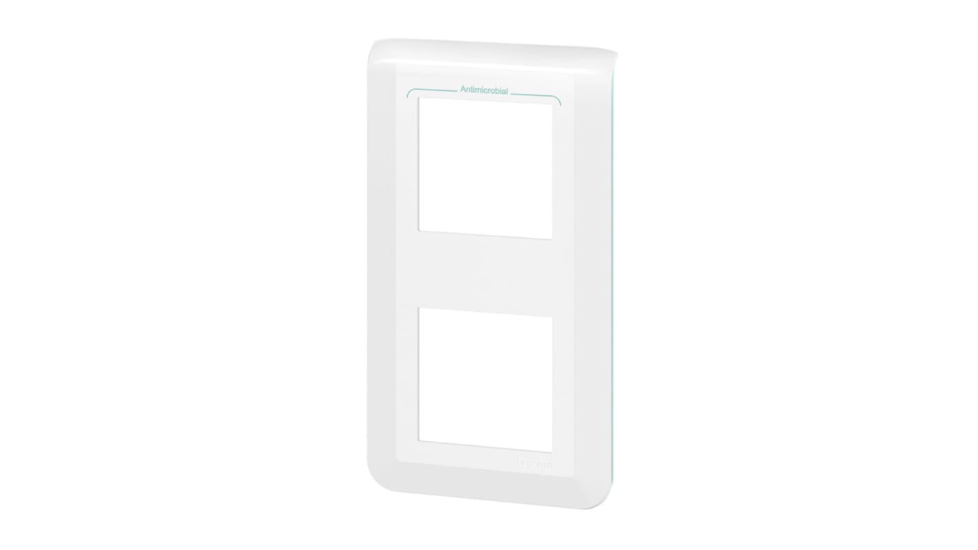 078723L | Legrand White 2 Gang Faceplate & Mounting Plate | RS