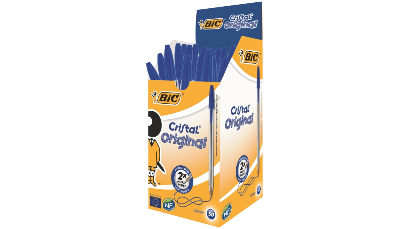 8373602 | BIC Blue Ball Point Pen, 1 mm Tip Size | RS