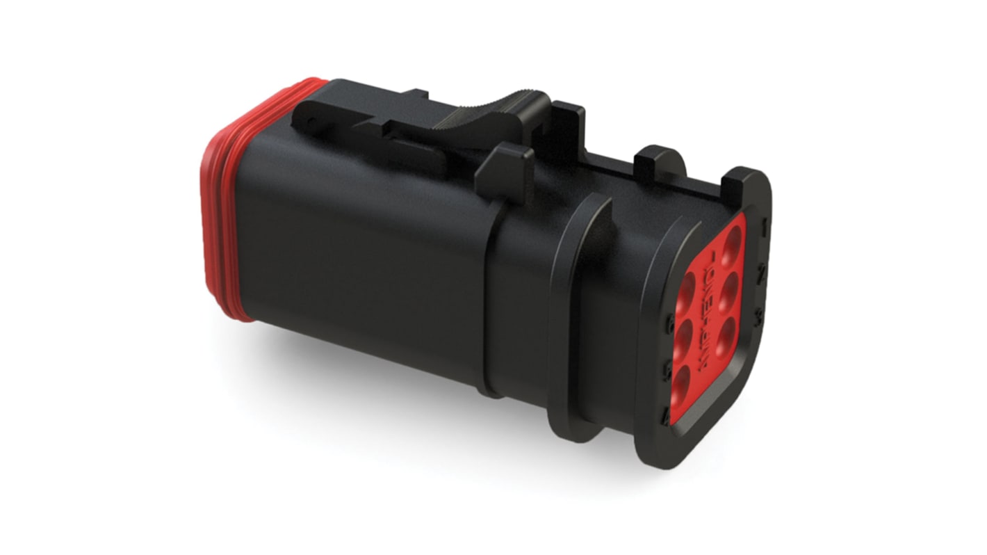 AT06-6S-OMBLK | Amphenol Industrial, AT Automotive Connector Socket 6 ...