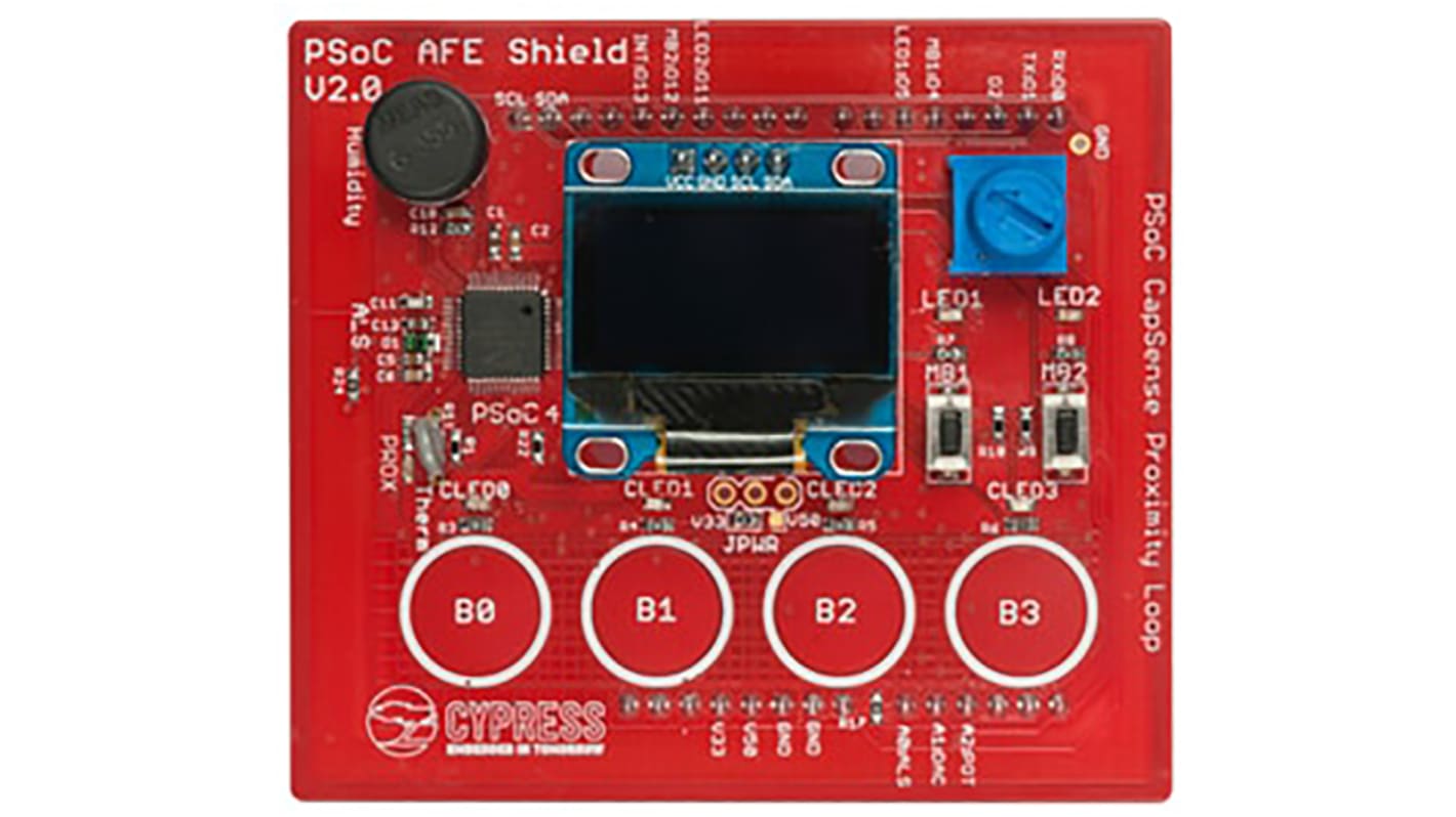 CY8CKIT-032 | Infineon PSoC® Analog Front End (AFE) Shield, Arduino Compatible Board | RS