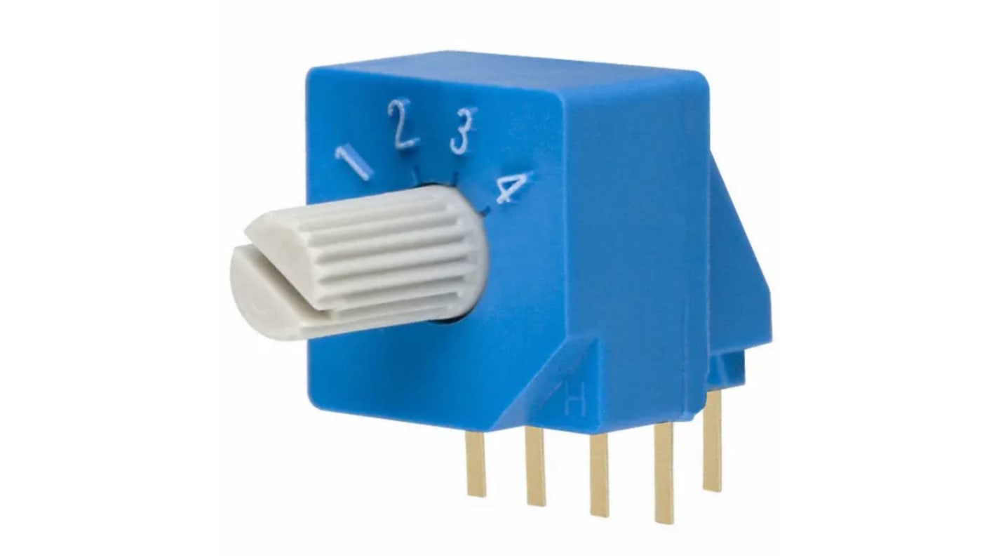 S-2151 | Nidec Components 4 Way Through Hole Rotary Switch SP4T, Rotary ...