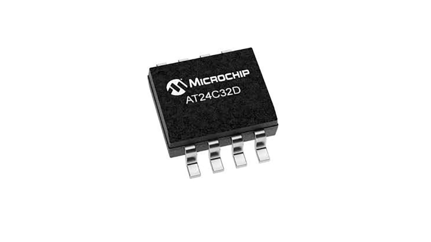 Microchip AT24C32D-SSHM-B, 32kbit EEPROM Memory Chip, 550ns 8-Pin SOIC-8 Serial-2 Wire, Serial ...
