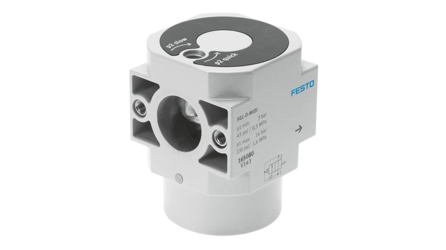 HEL-D-MIDI | Festo 2/2 Closed, Monostable Pneumatic Manual Control ...