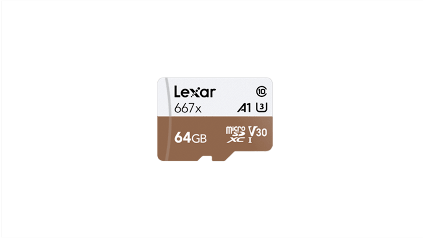 LMS0667064G-BNANG | Lexar 64 GB Industrial MicroSD Micro SD Card, 677x | RS