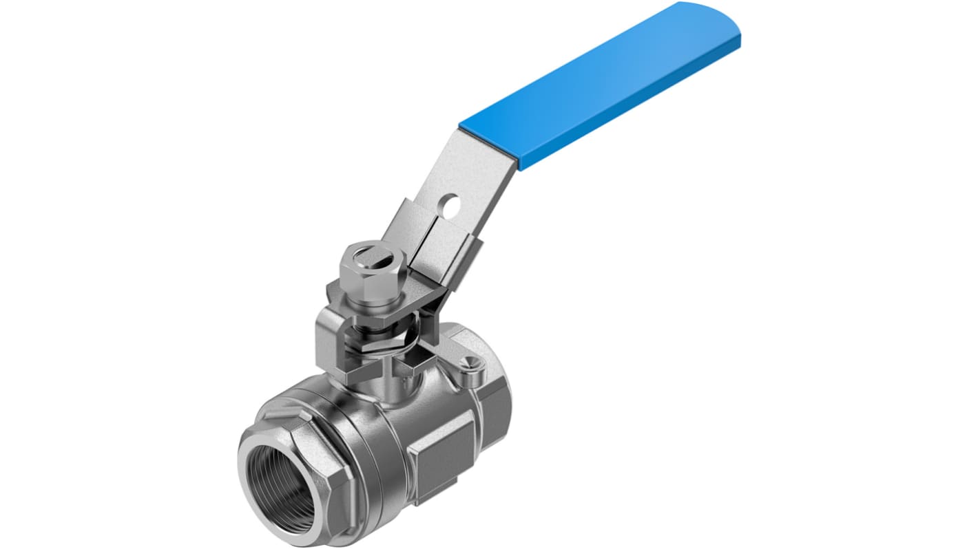 VZBE-1-T-63-D-2-M-V15V15 | Festo Stainless Steel 2 Way, Ball Valve, NPT ...