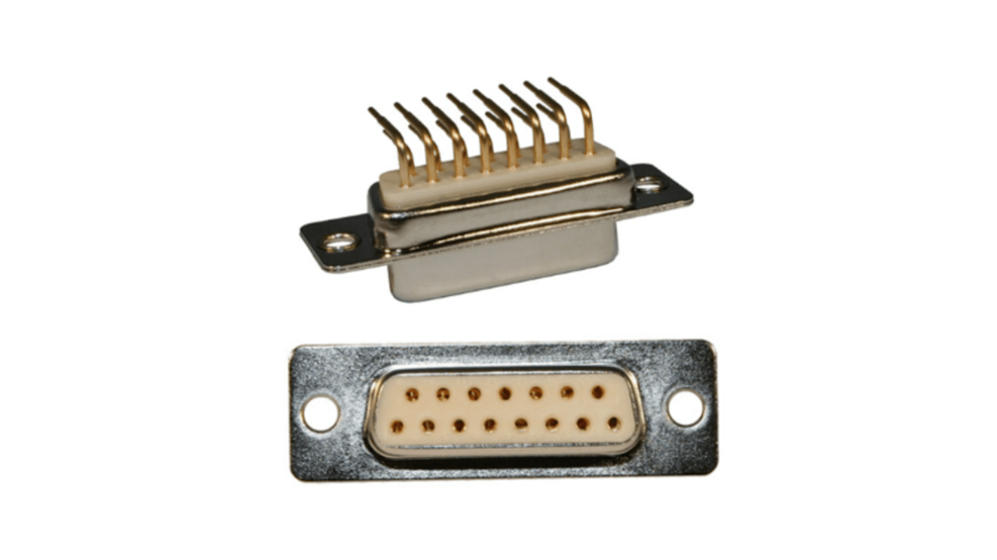 173-E15-213R001 | Norcomp 173 15 Way Right Angle Panel Mount D-sub Connector Socket, 2.75mm ...