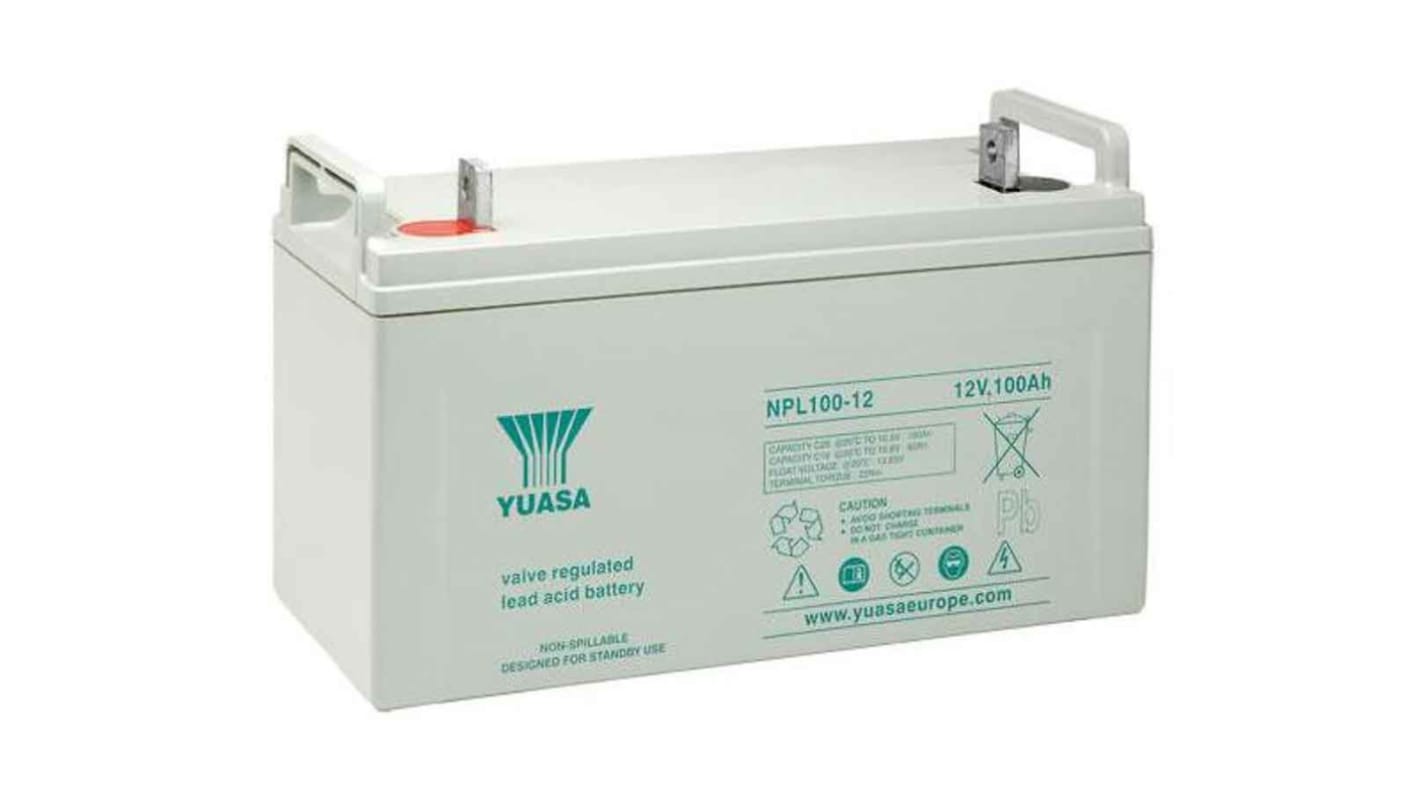 NPL100-12 | Yuasa 12V Insert BM10 Sealed Lead Acid Battery, 100Ah | RS