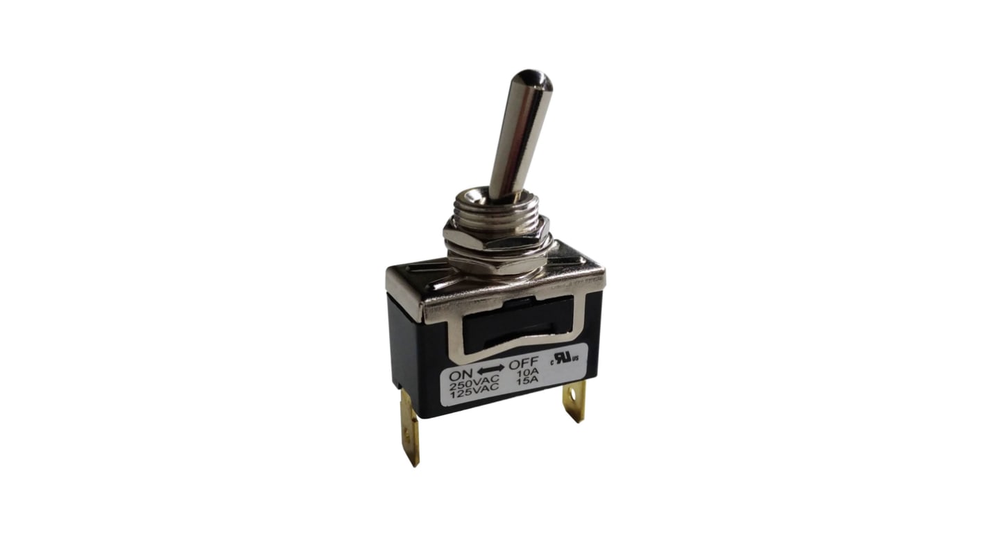 RS PRO Toggle Switch, PCB Mount, On-Off, SPST, Solder Terminal | RS