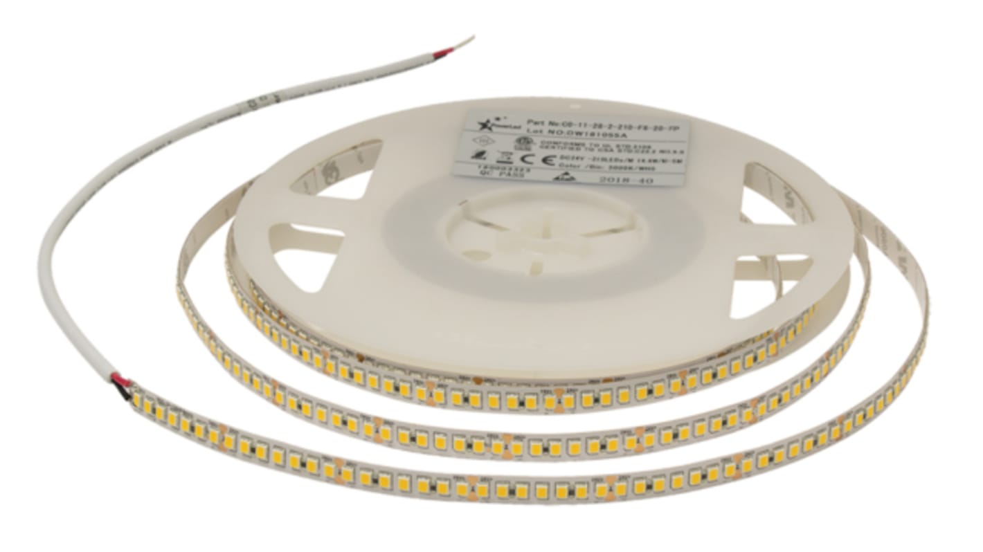 F1-11-28-2-210-F8-65 | PowerLED 24V dc White LED Strip Light, 5000mm ...