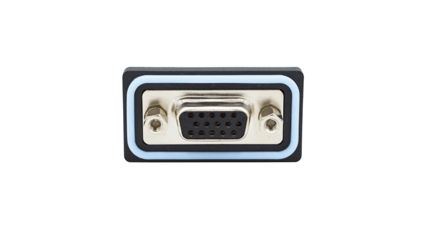 HDF-R15-213L011 | Norcomp HDF 15 Way Right Angle Solder D-sub Connector Socket, 2.29mm Pitch ...