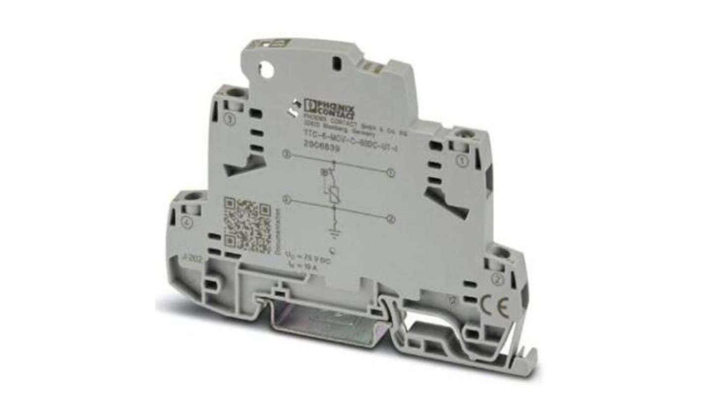 2906839 | Phoenix Contact Surge Protector, DIN Rail Mount | RS