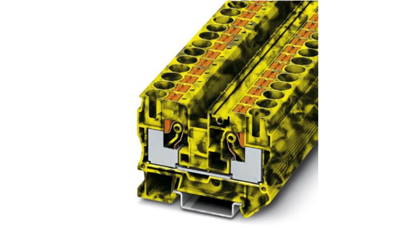 1077088 | Phoenix Contact PT 10 Series Black, Yellow Component Terminal ...