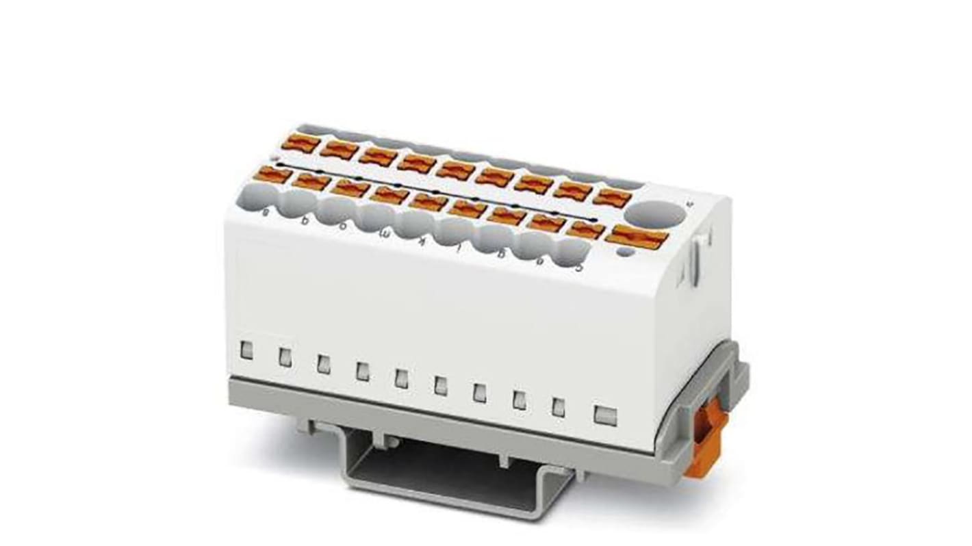 3273122 | Phoenix Contact Distribution Block, 19 Way, 4mm², 17.5A, 690 ...