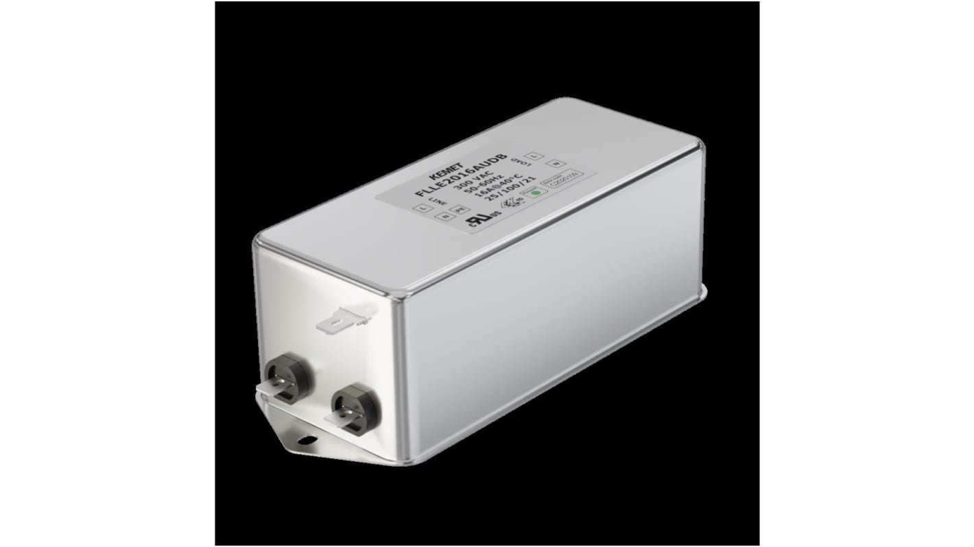 FLLE2016AUDB | Filtre EMI KEMET, 16A max, monophasé phases, 300 V c.a ...