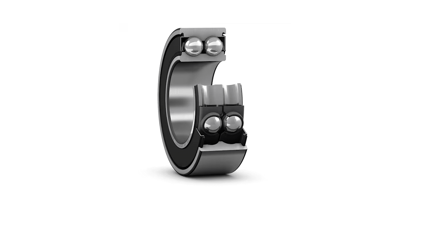 SKF 3204 A-2RS1/MT33 Double Row Angular Contact Ball Bearing- Both ...