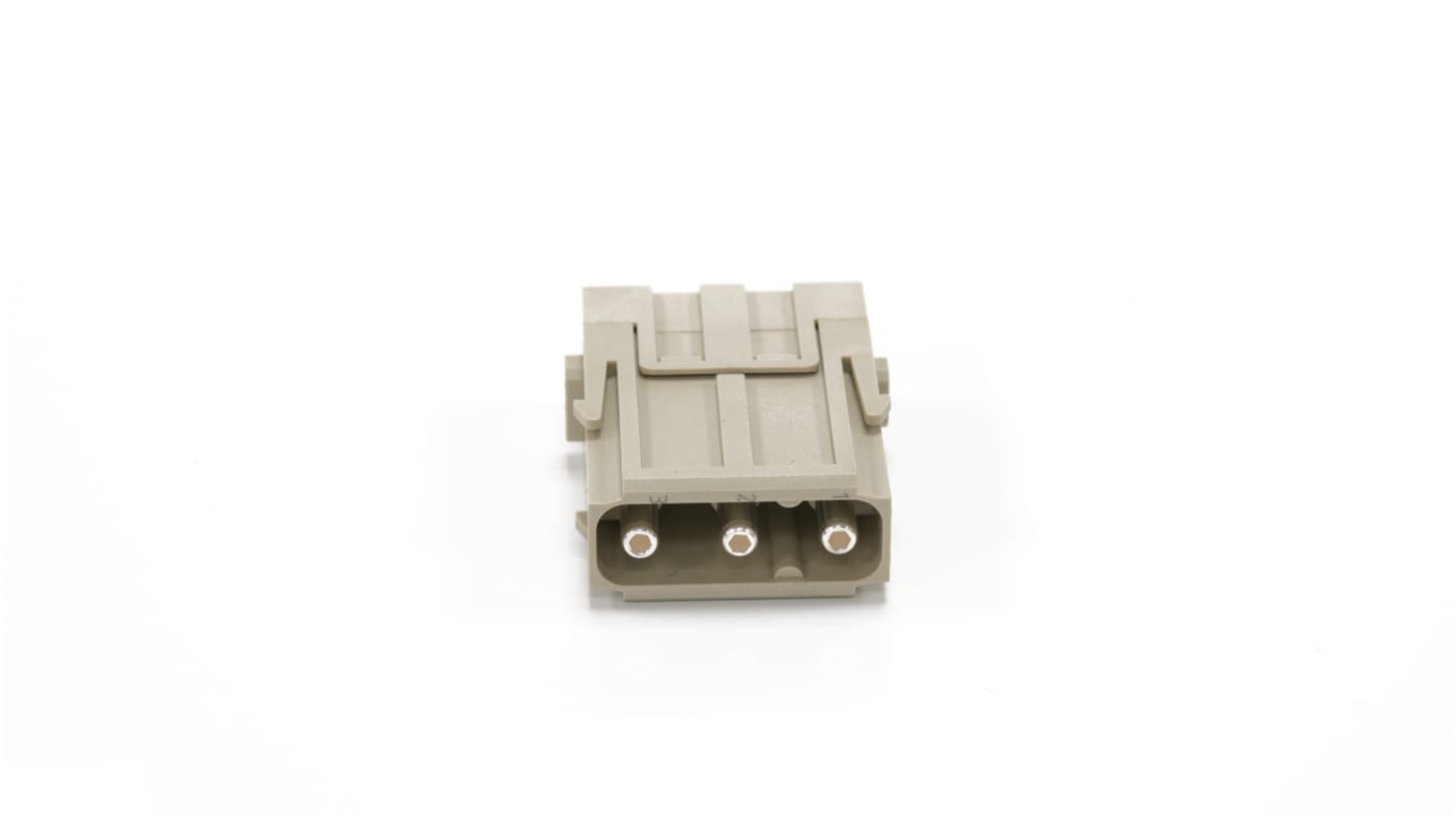 RS PRO Heavy Duty Power Connector Insert, 40A, Male, 3 Contacts | RS