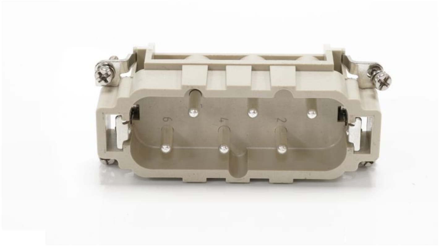 RS PRO Heavy Duty Power Connector Insert, 35A, Male, 6 Contacts | RS