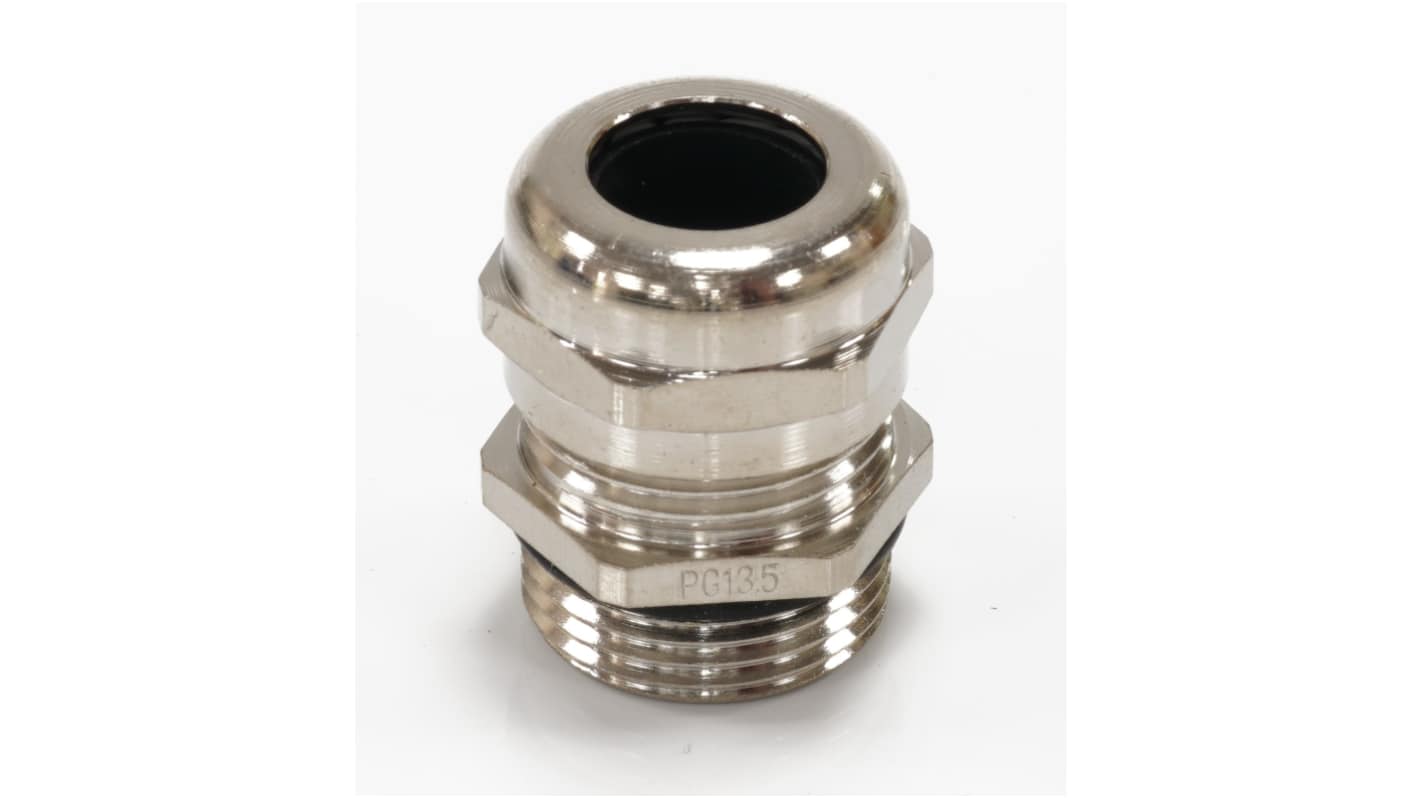 RS PRO Metal Cable Gland Thread Size PG13.5, For Use With Heavy Duty ...