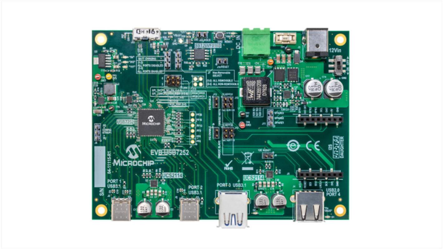 Microchip EVB-USB7252 Evaluation Kit EV33X03A Evaluation Kit for EVB ...
