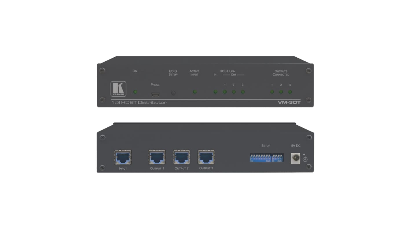 VM-3DT | KRAMER ELECTRONICS 3 Port 1 Input 3 Output Splitter - up to 4K ...
