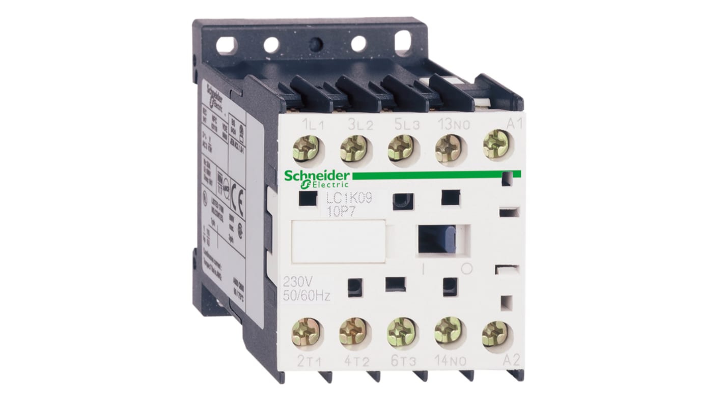 LC1K0910B72 | Schneider Electric TeSys K Contactor, 24 V ac Coil, 3 ...