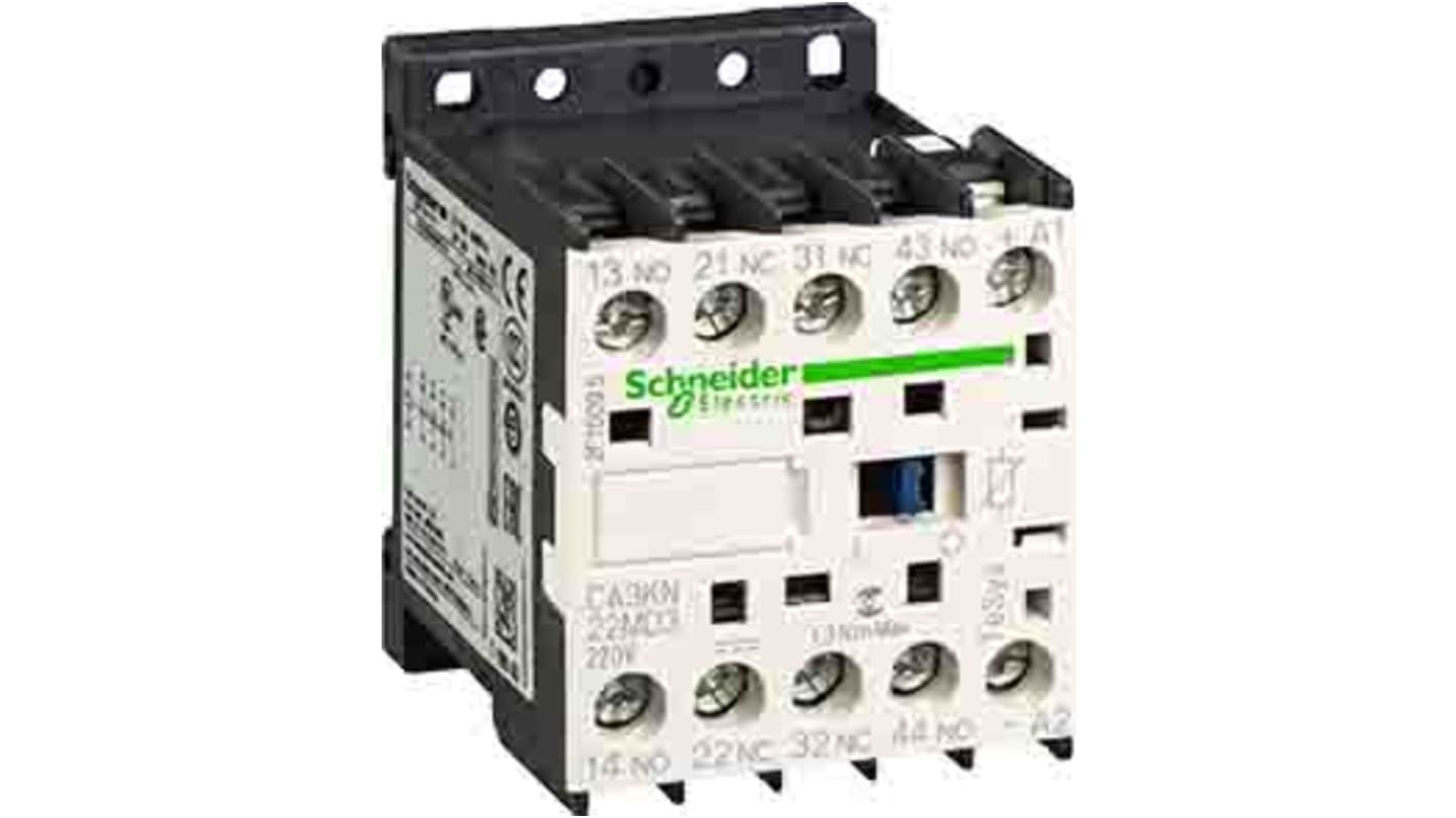 CA3KN22FD | Relais de contrôle Schneider Electric, 2NO + 2NC, 5 mA, 110 ...