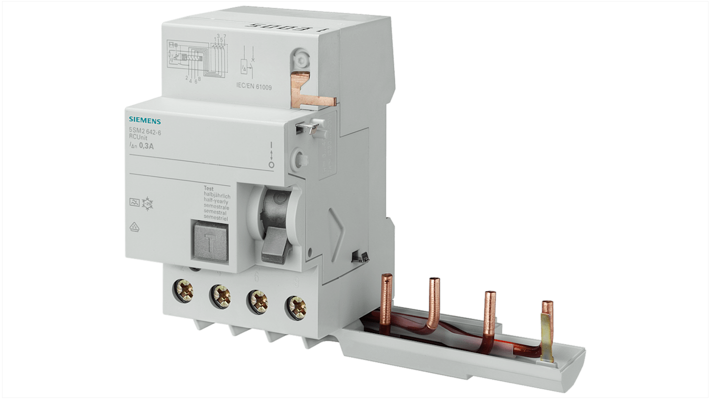 5SM2643-6 | Siemens RCBO, 40A Current Rating, 2P Poles, 300mA Trip ...