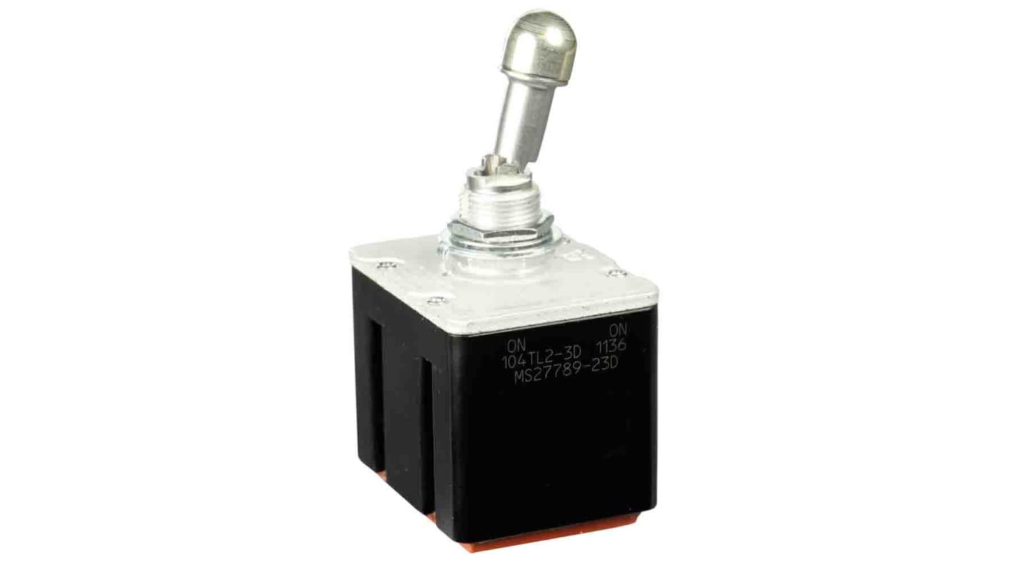 104TL2-3D | Honeywell Toggle Switch, Bushing Mount, On-On, 4PDT, Wire ...