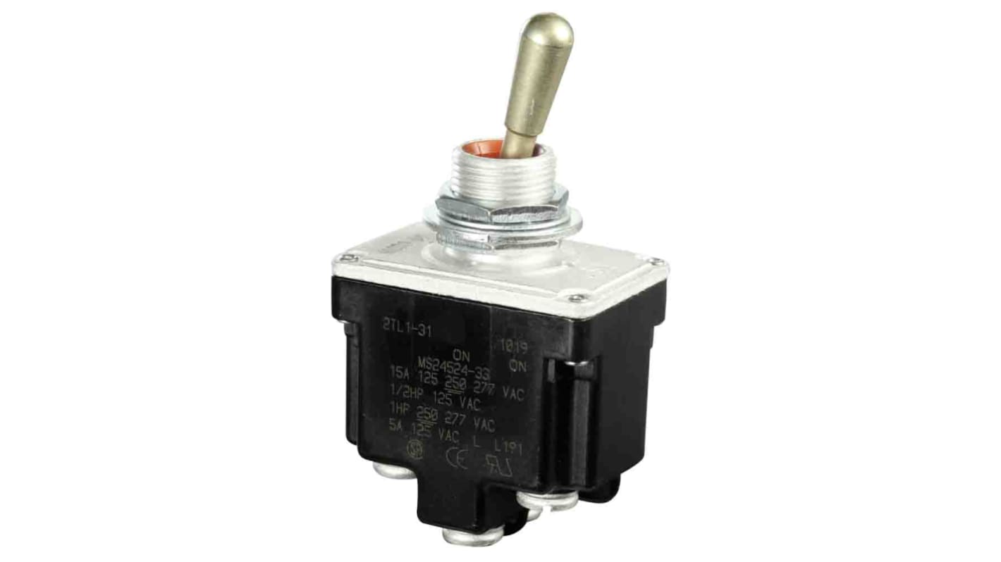 2TL1-31 | Honeywell Toggle Switch, Bushing Mount, DPDT, Screw Terminal ...
