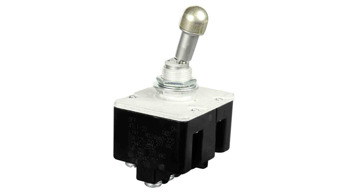 4TL1-2D | Honeywell Toggle Switch, Bushing Mount, On-Off, 4PDT, Screw ...