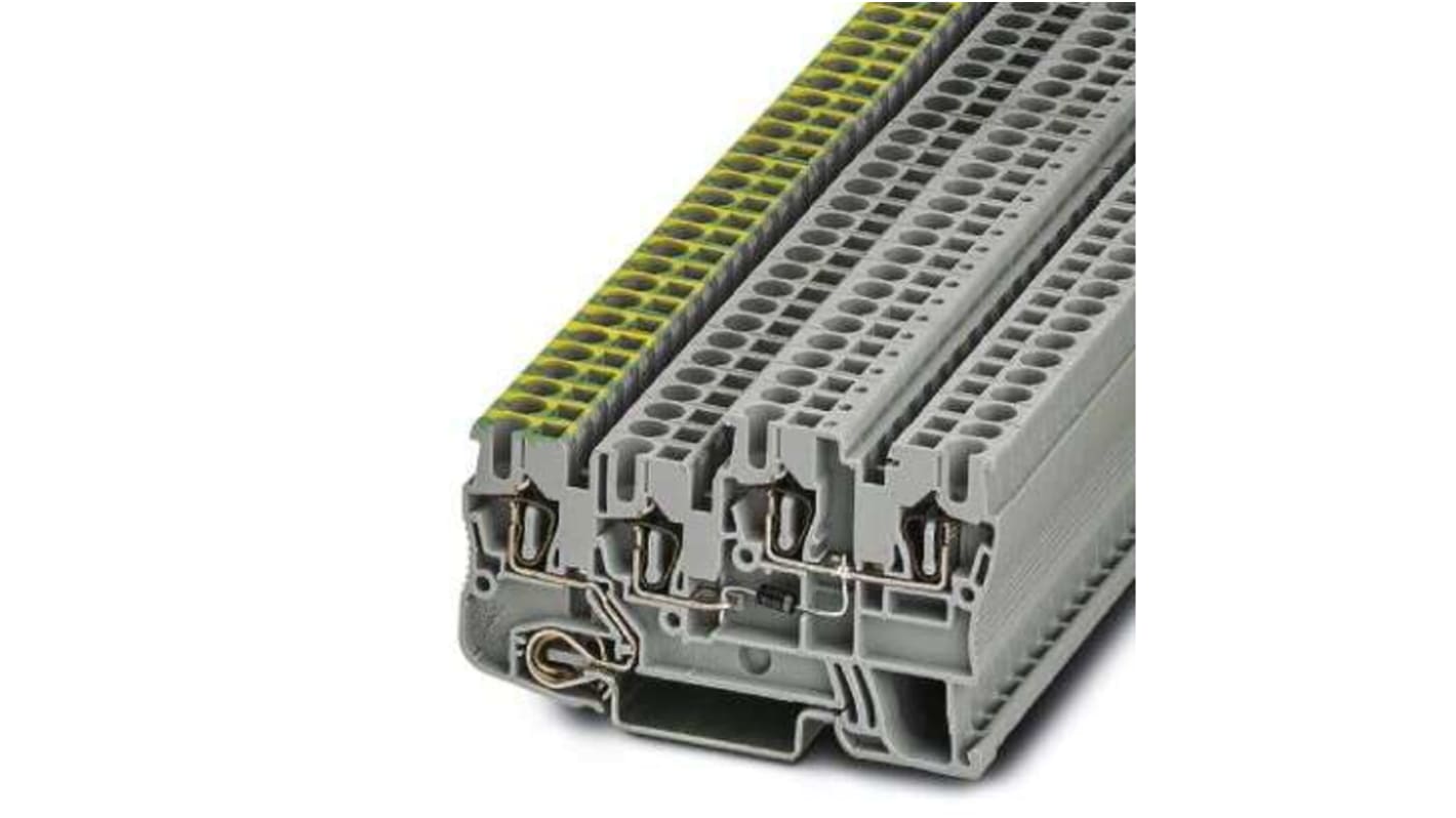 3209219 | Phoenix Contact 5/3-PE/B/L, STIO 2 Series Grey DIN Rail ...