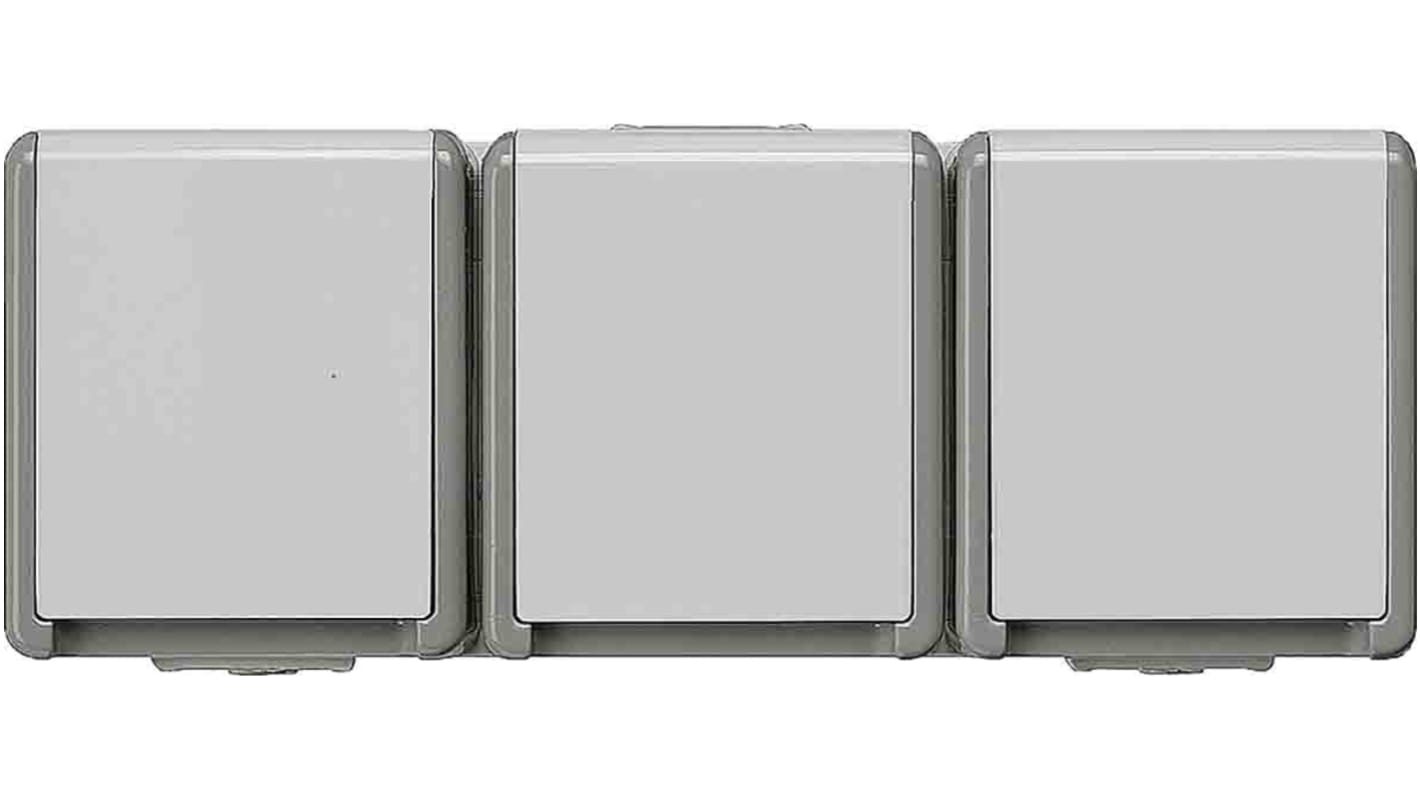 5UB4732 | Siemens Grey 3 Gang Plug Socket, 16A, Indoor Use | RS