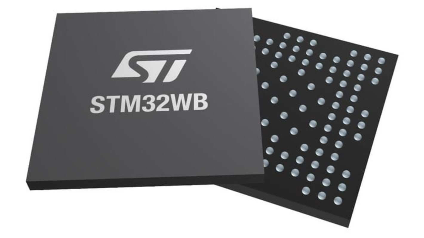 STMicroelectronics STM32WB55VGQ6, 32bit ARM Cortex M0+, ARM Cortex M4 Wireless Microcontroller ...