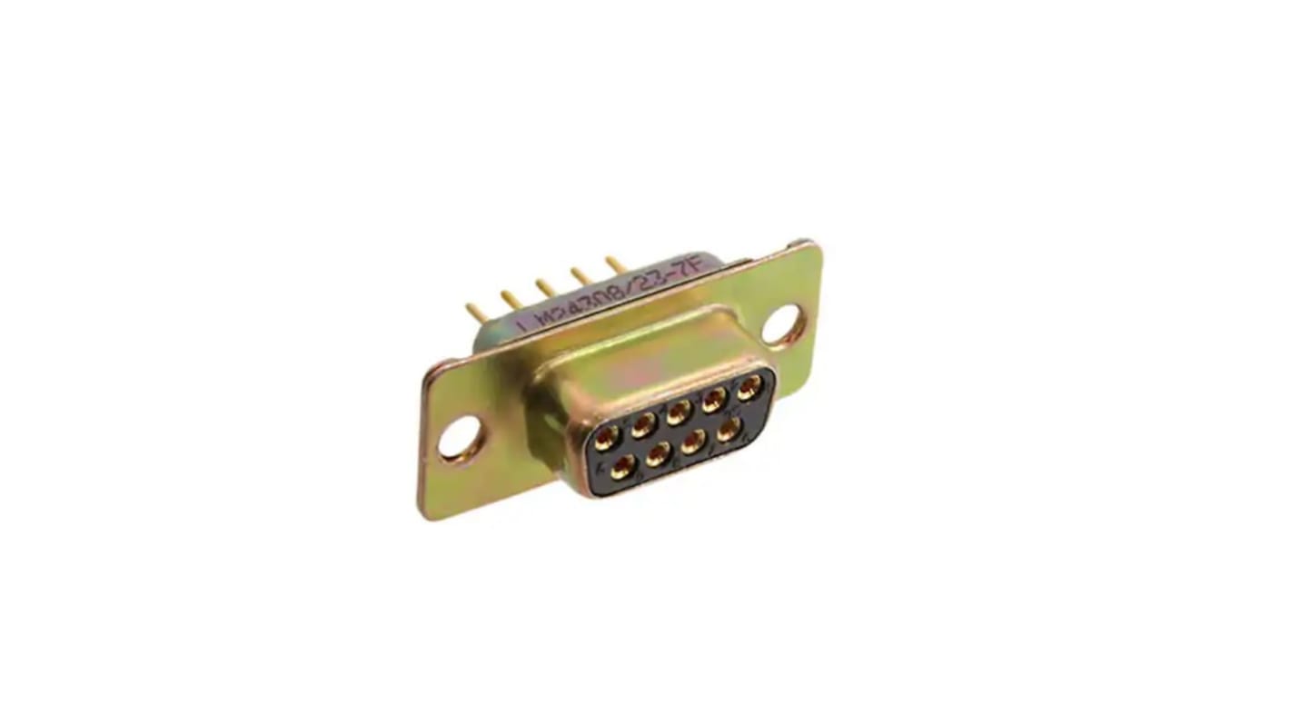 M24308/23-7F | Amphenol India M24308 9 Way Panel Mount D-sub Connector ...