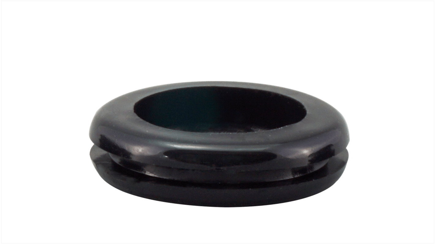 RS PRO Black PVC 20.1mm Cable Grommet for Maximum of 15.5mm Cable Dia. | RS