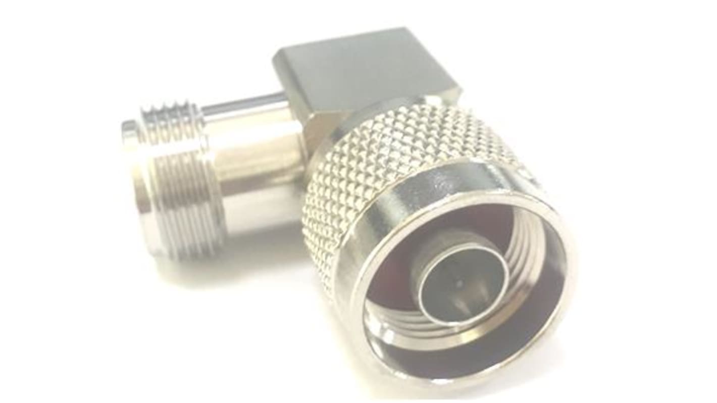 RS PRO Right Angle 50Ω Coaxial Adapter Type N Plug to Type N Socket ...