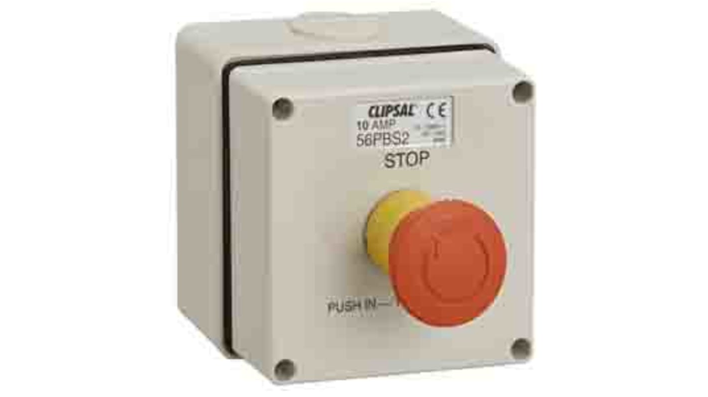 56PBS1LE-GY | Clipsal Electrical Push Button Control Station, Orange ...