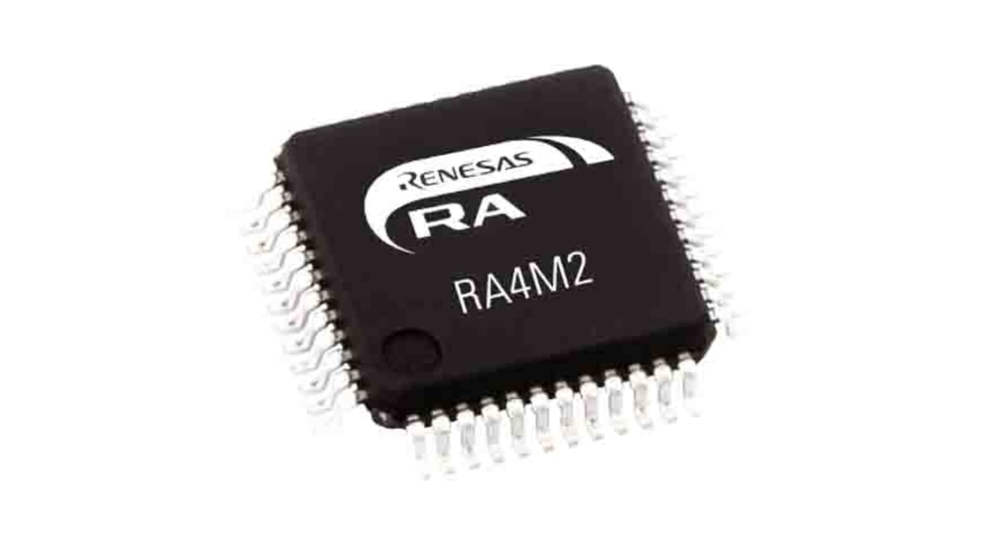 Renesas Electronics R7FA4M2AD3CFL#AA0, 32bit ARM Cortex M33 Microcontroller MCU, RA4M2, 100MHz ...