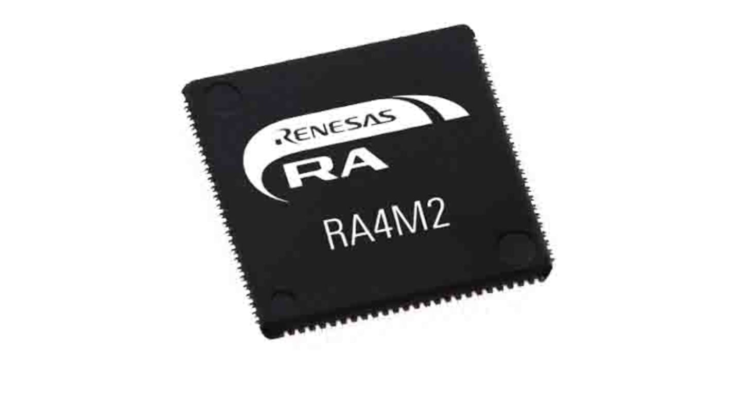 Renesas Electronics R7FA4M2AD3CFP#AA0, 32bit ARM Cortex M33 Microcontroller MCU, RA4M2, 100MHz ...